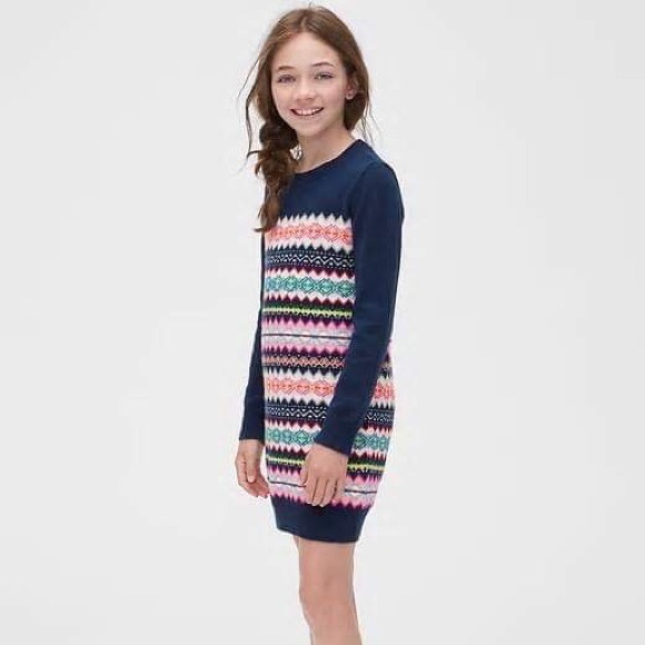 GAP | Dresses | Nwt Gap Fair Isle Sweater Dress Girls | Poshmark